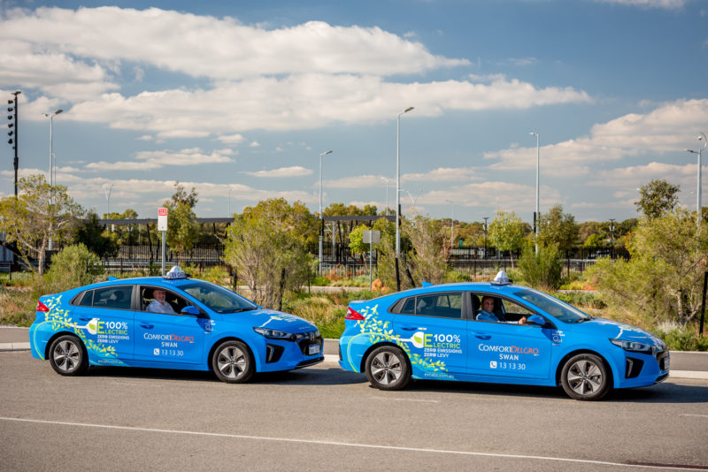 Electric first: Perth taxi company signs up two Hyundai Ioniqs