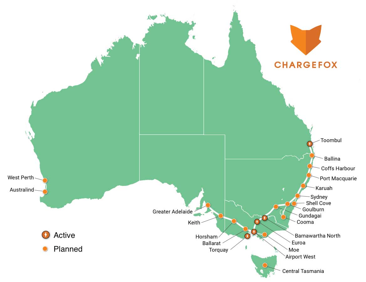 Chargefox reveals locations of Australia's largest network of ultra ...