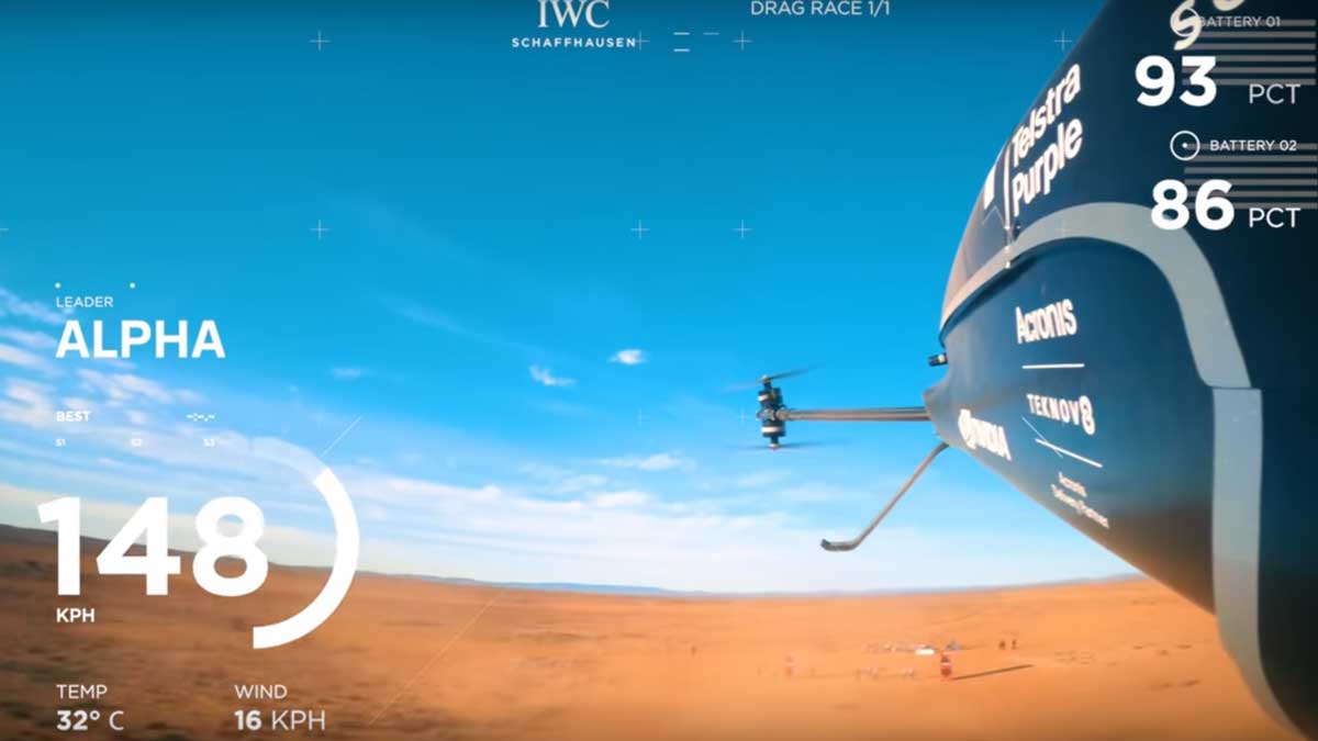 Airspeeder all-electric flying cars take off in first drag race