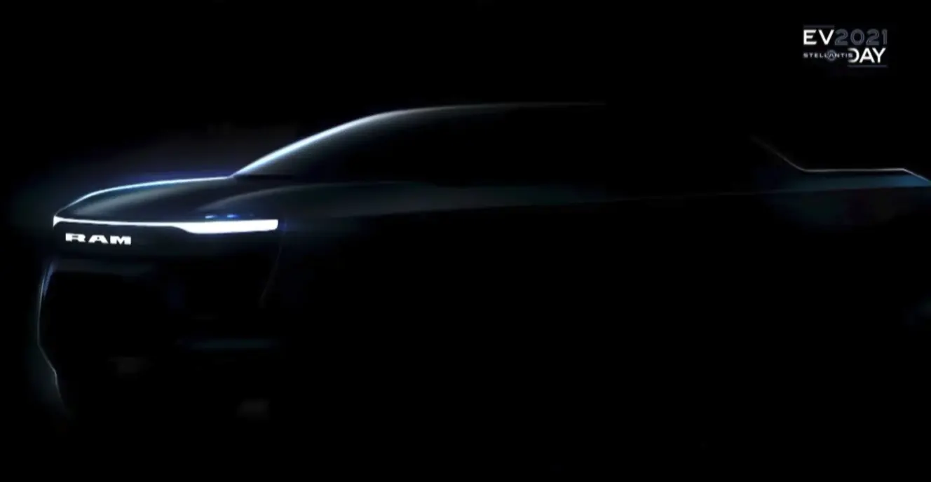 Dodge Ram teases image of first electric ute to be unveiled in January