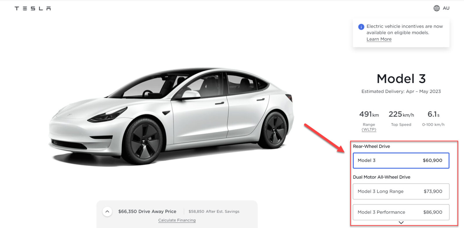 Tesla slashes pricing of all three Model 3 variants in Australia