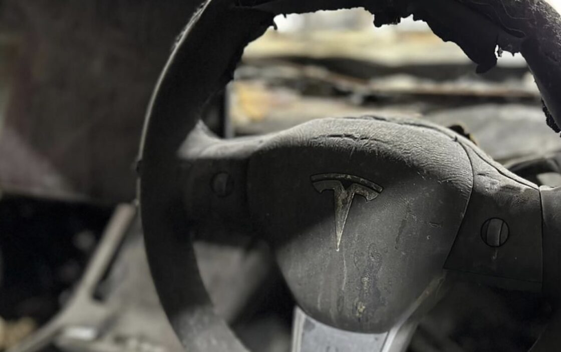 Burned out Tesla provide clues on how to deal with EV and battery fires