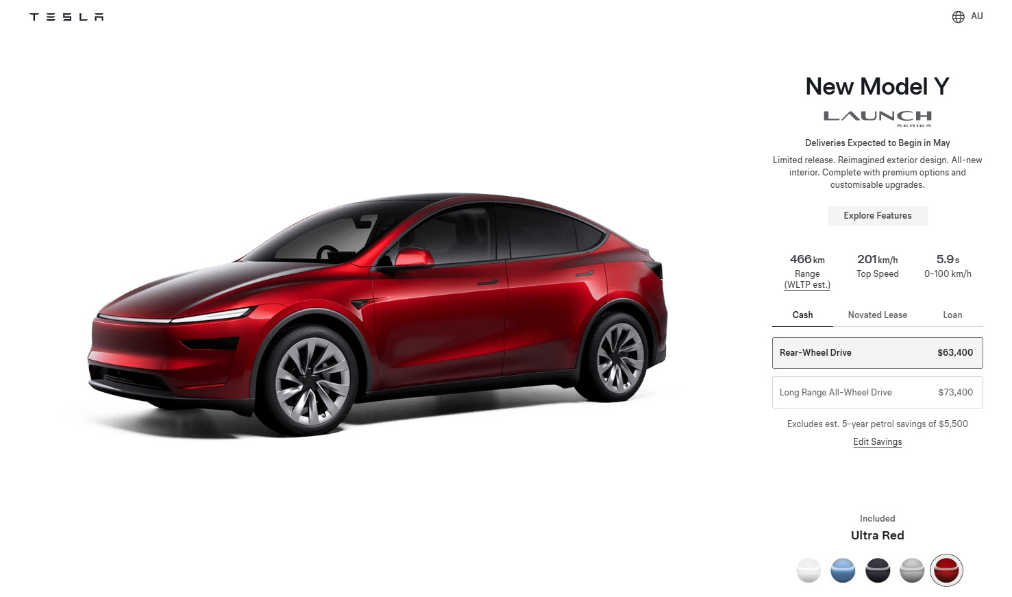 Tesla's new 2025 Model Y now available to order in Australia, with a stalk