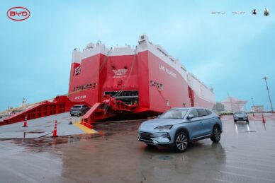 BYD's newest ship takes 7,000 NEVs to Europe on first voyage