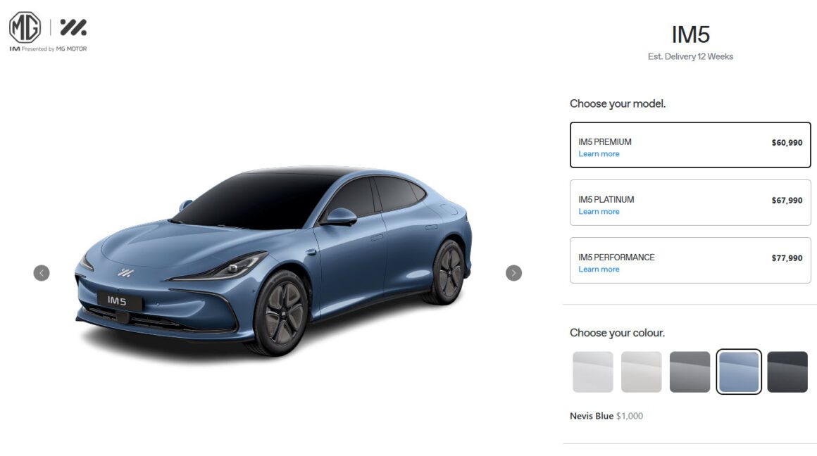 MG reveals prices on upcoming premium IM5 and IM6 EVs – and they're ...