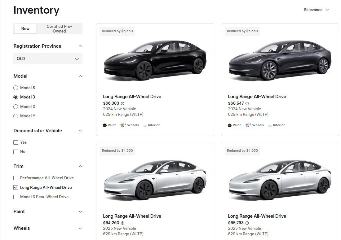 Tesla launches its longest range model yet, featuring new battery pack